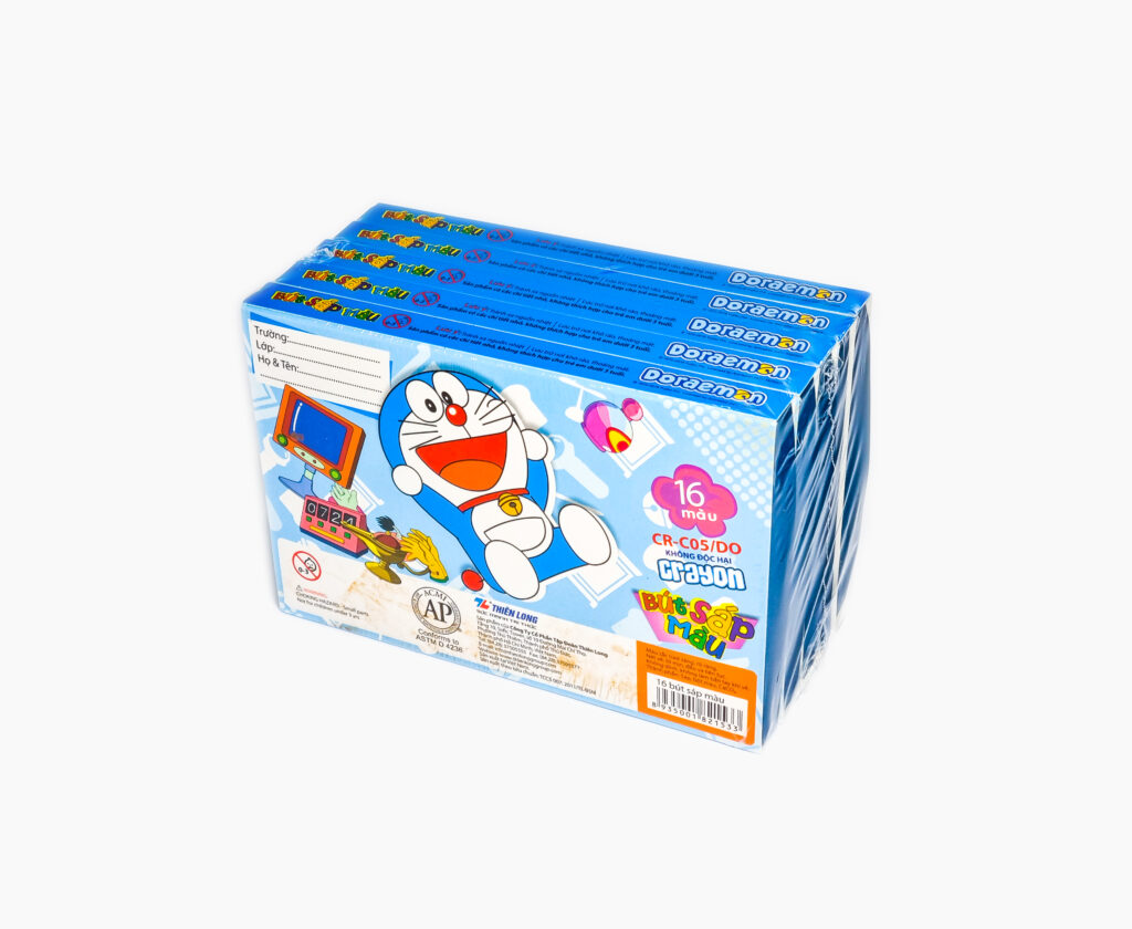 Sáp 16 màu TL CR-C05 Doremon - Lốc 5 hộp - anhkhoai